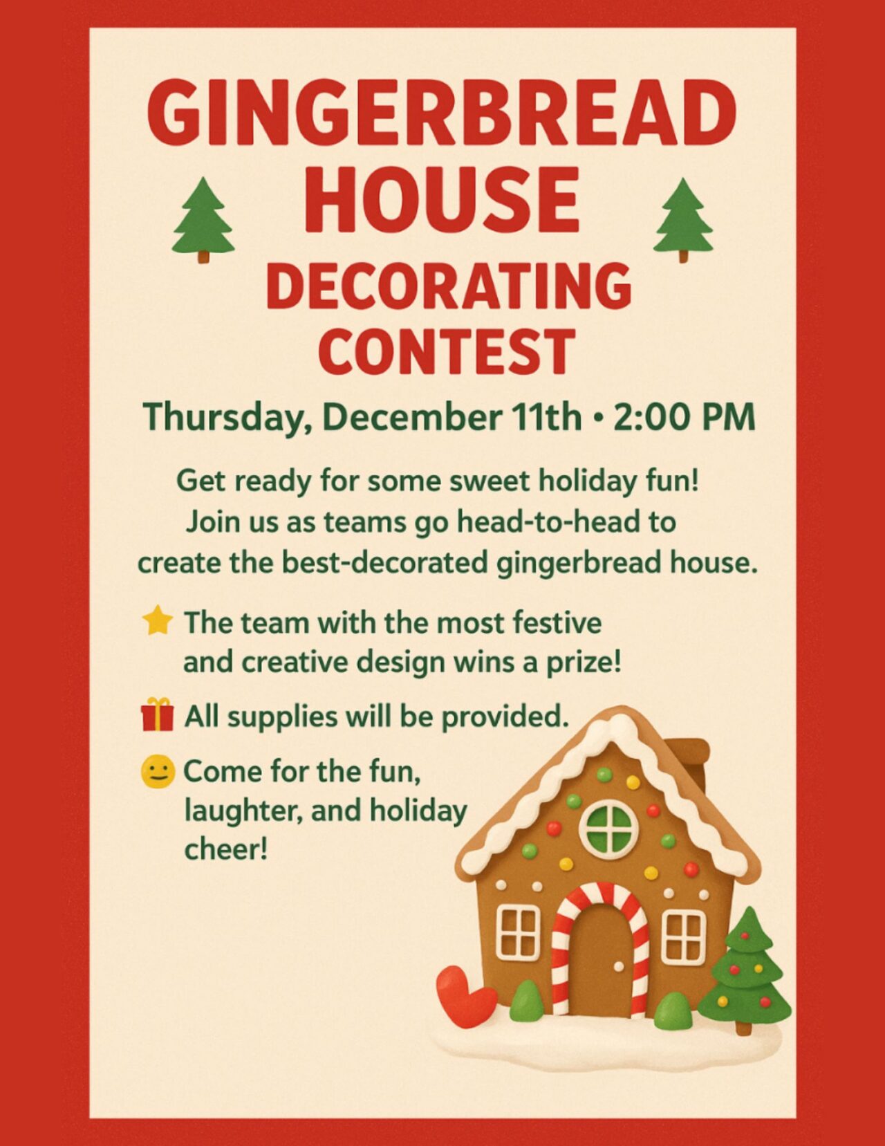Sweet Creativity at Our Gingerbread House Decorating Contest